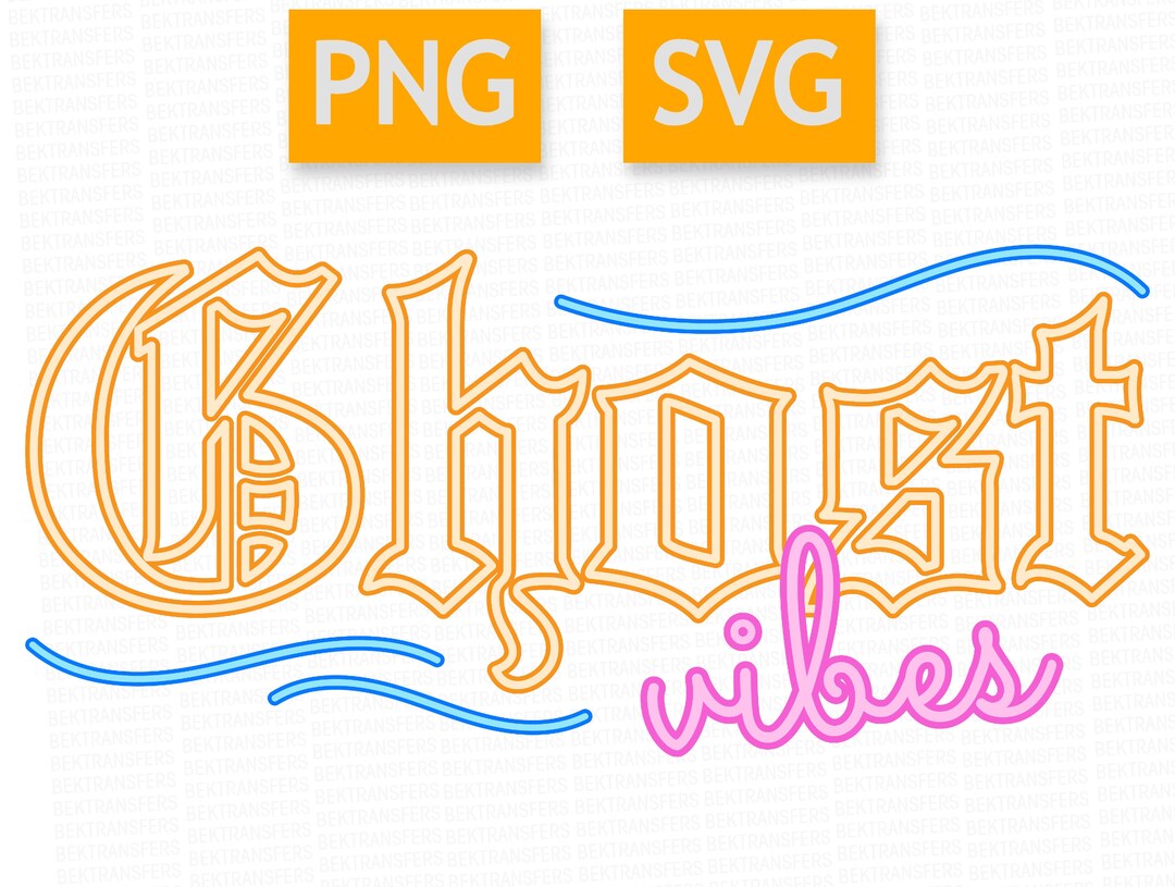 Ghost Vibes PNG Ghosts Halloween Sublimation Design Fall - Etsy