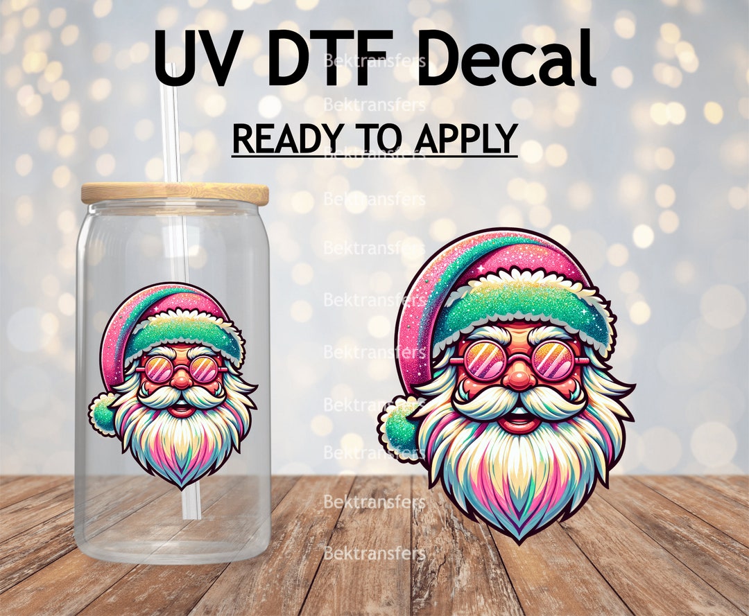 UV DTF Cool Santa Claus Decal/sticker Cup Decal Laptop - Etsy