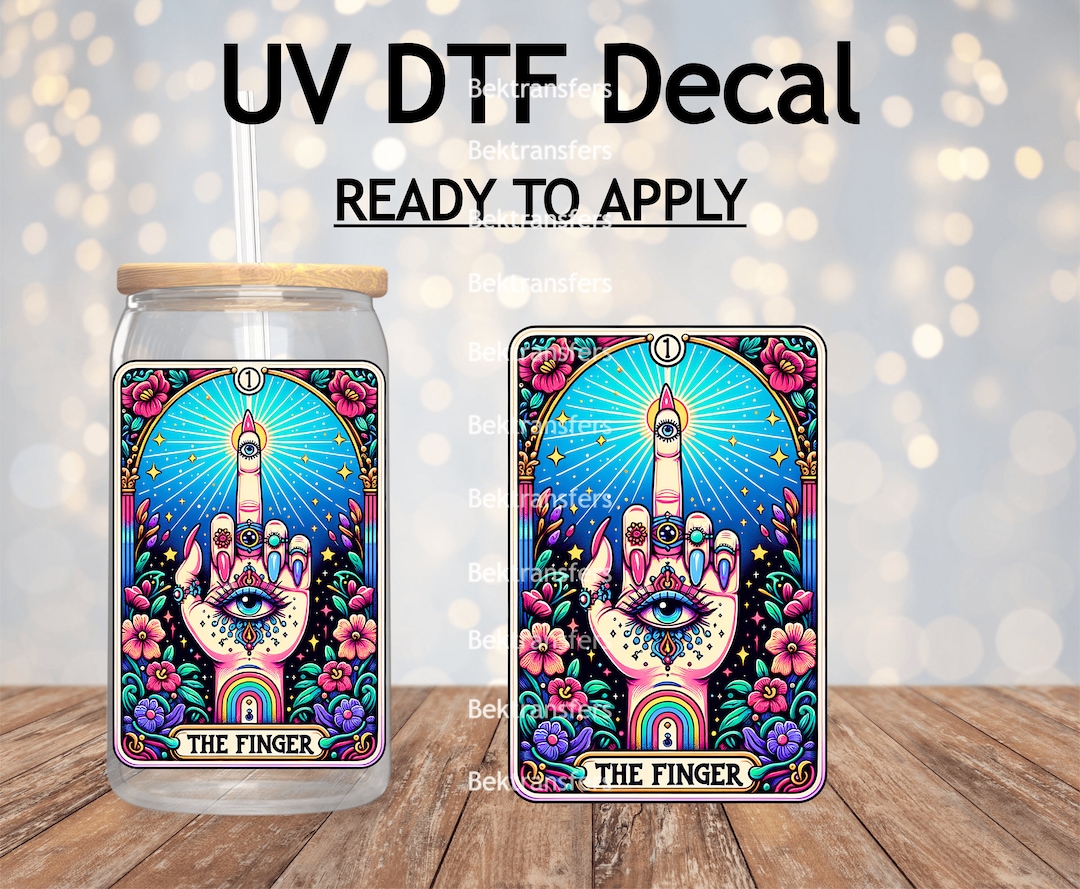 UV DTF the Finger Decals /sticker Cup Decal Laptop Decal Ready to Apply ...