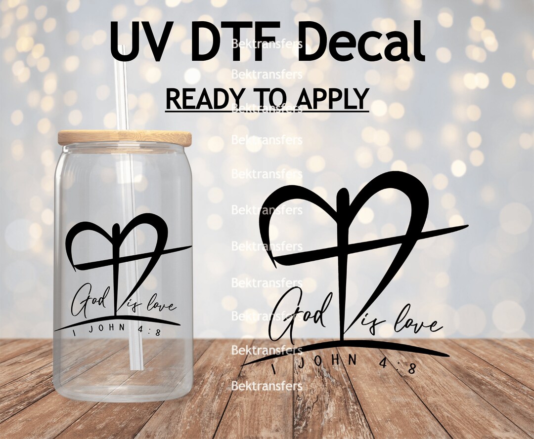 UV DTF God is Love /sticker Cup Decal Laptop Decal Ready to Apply ...