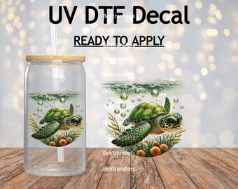 Sea Turtle UV DTF Decal - Etsy