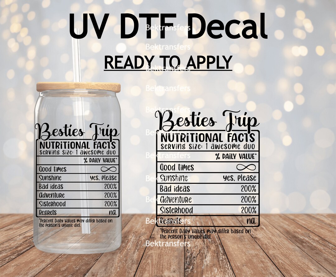 UV DTF Besties Trip Decals / Summer Trip Stickers Cup Decal Decal Ready ...