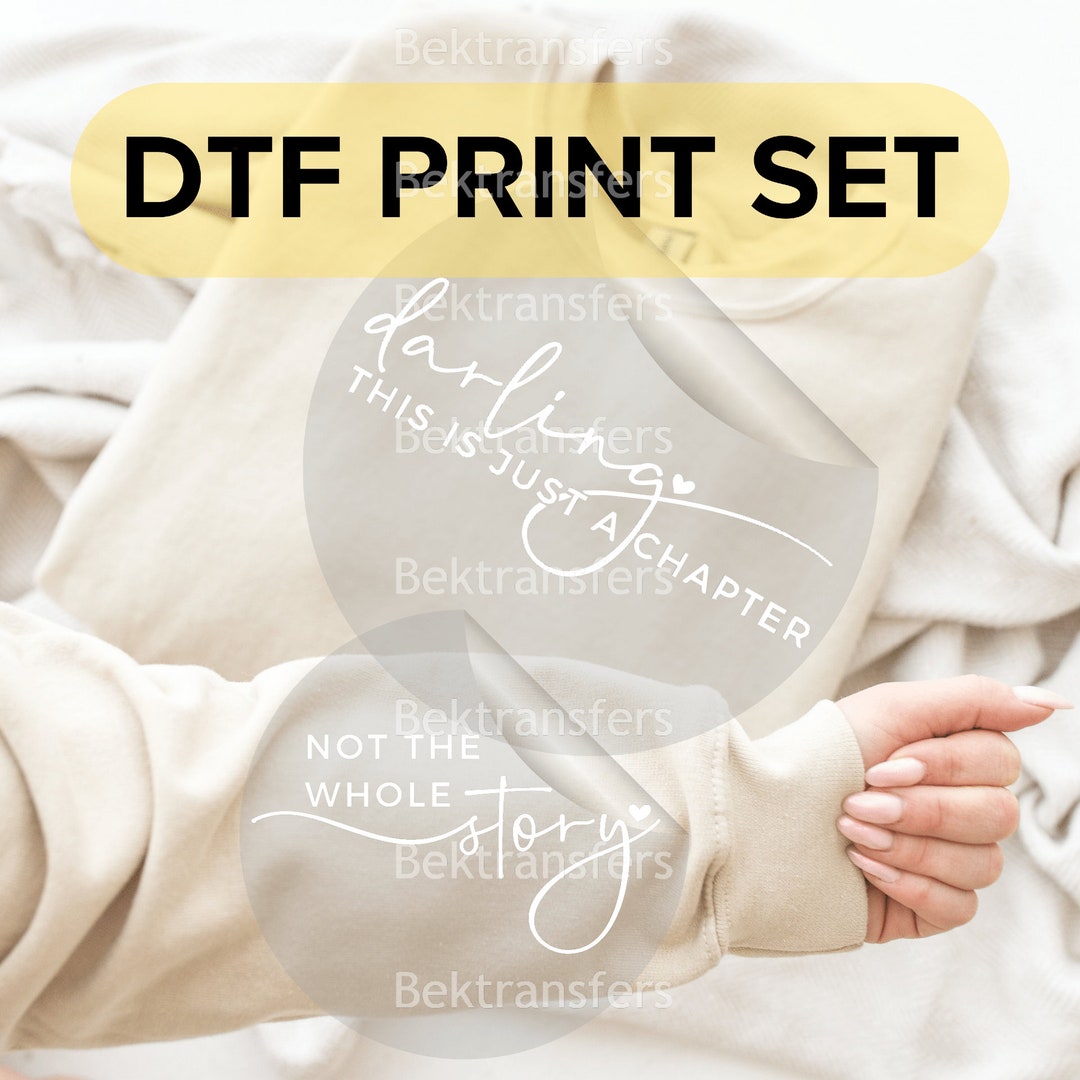Motivational DTF Print Set 'just a Chapter' and 'story' Positive ...