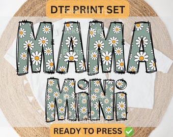DTF direct to Film Ready to Press Transfer Mama/mini Badass Mama - Etsy