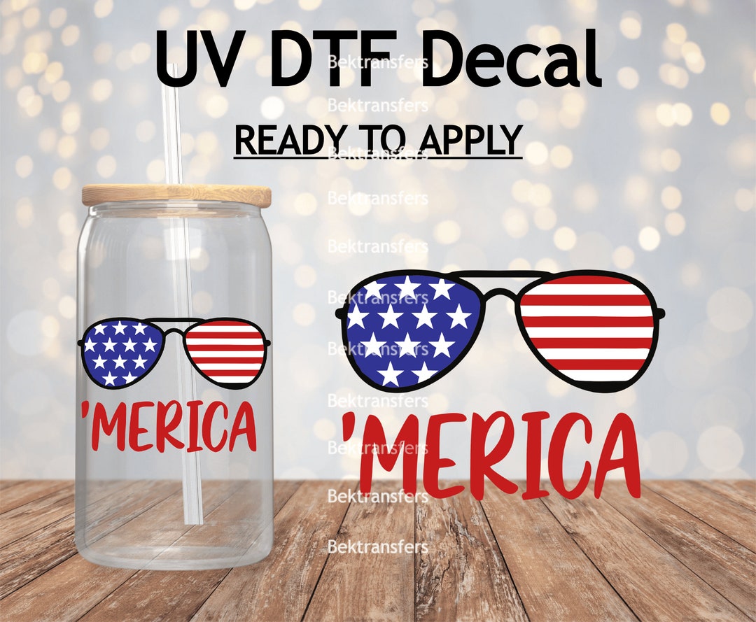 UV DTF Merica Decals /sticker Cup Decal Laptop Decal Ready to Apply ...
