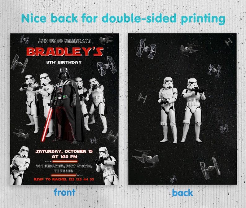 Star Wars Invitation, Instant Download Stormtrooper Invitation ...