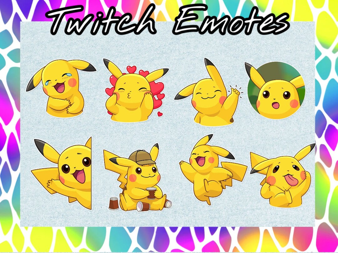 Pikachu Emotes, Twitch Emotes, Cute Emotes, Discord Emotes, Streamer ...