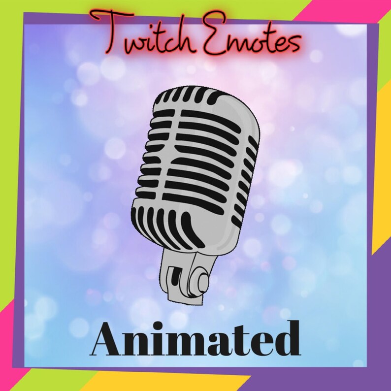 Retro Microphone Animated Emotes Twitch Emotes Cute Emotes - Etsy