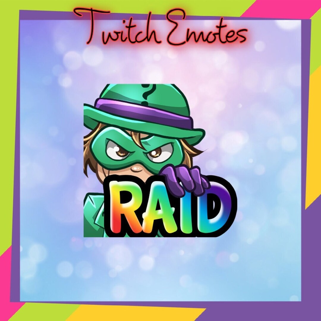 Riddler Raid Emote, Twitch Emotes, Cool Emotes, Discord Emotes ...