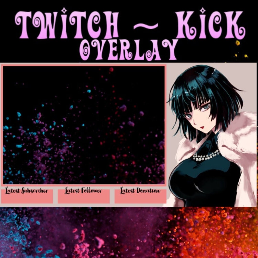 Gaming Anime Just Chatting Overlay Screen, Twitch Overlay Screen ...