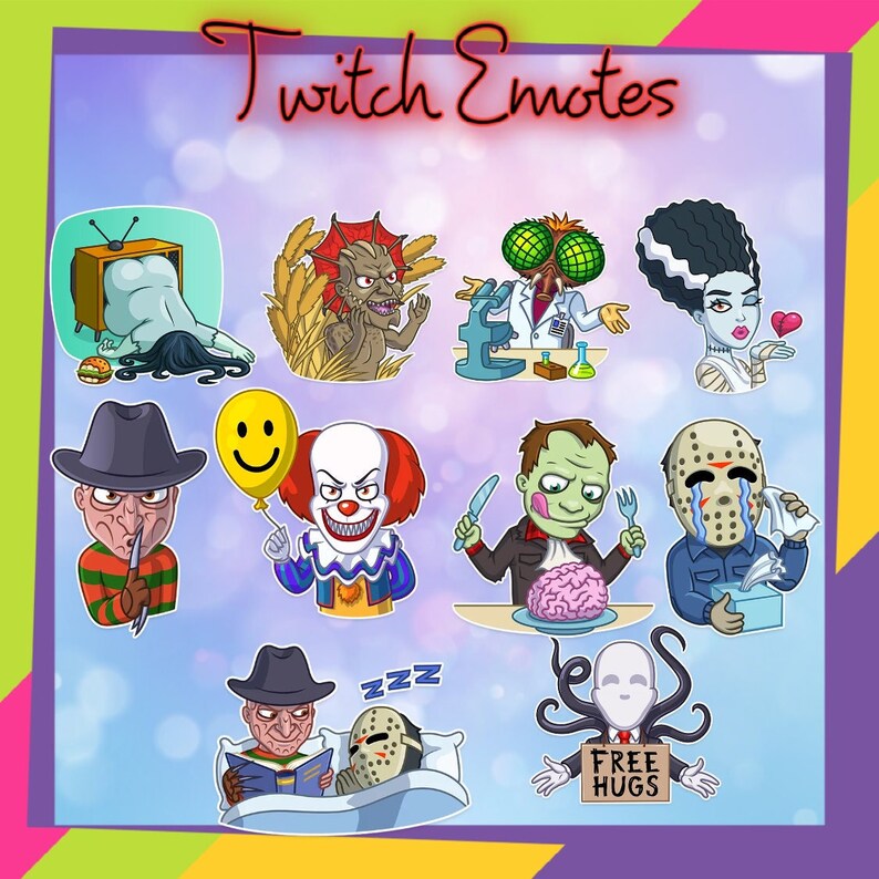 Horror Characters Emotes, Twitch Emotes, Discord Emotes, Streamer ...