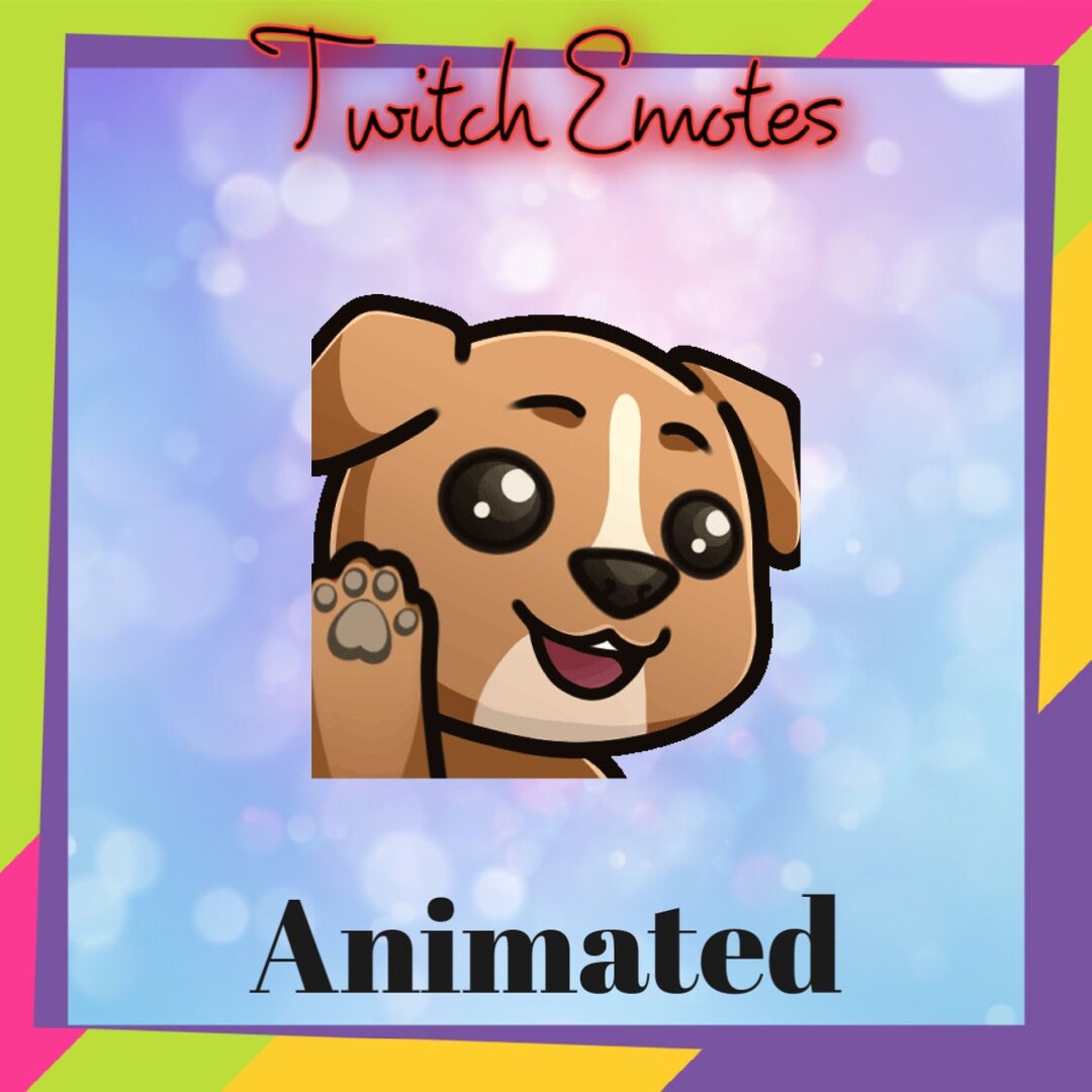 Waving Dog Animated Emotes, Twitch Emotes, Cute Emotes, Discord Emotes ...