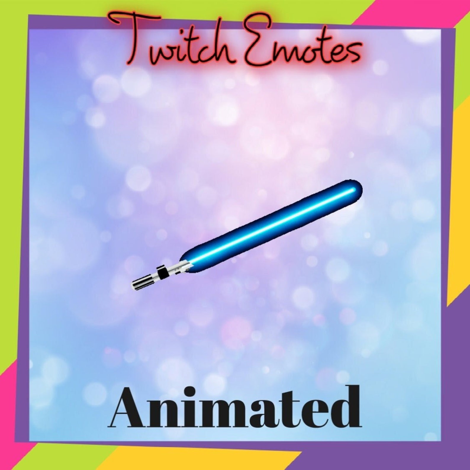 Animated Light Saber Blue Emote, Twitch Emotes, Cute Emotes, Discord ...