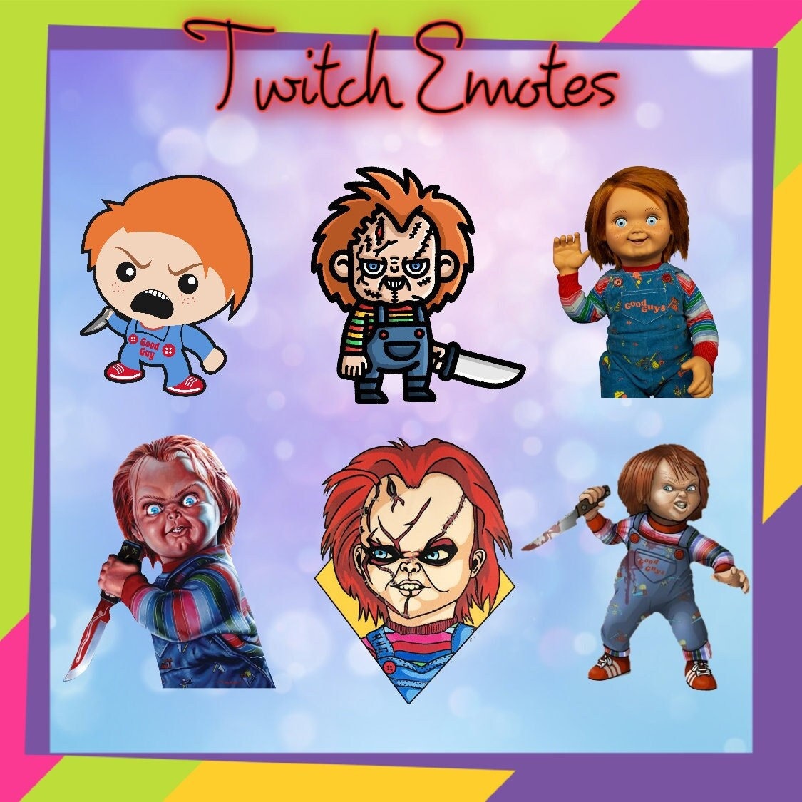 Horror Chucky Emotes, Twitch Emotes, Discord Emotes, Streamer Emotes ...