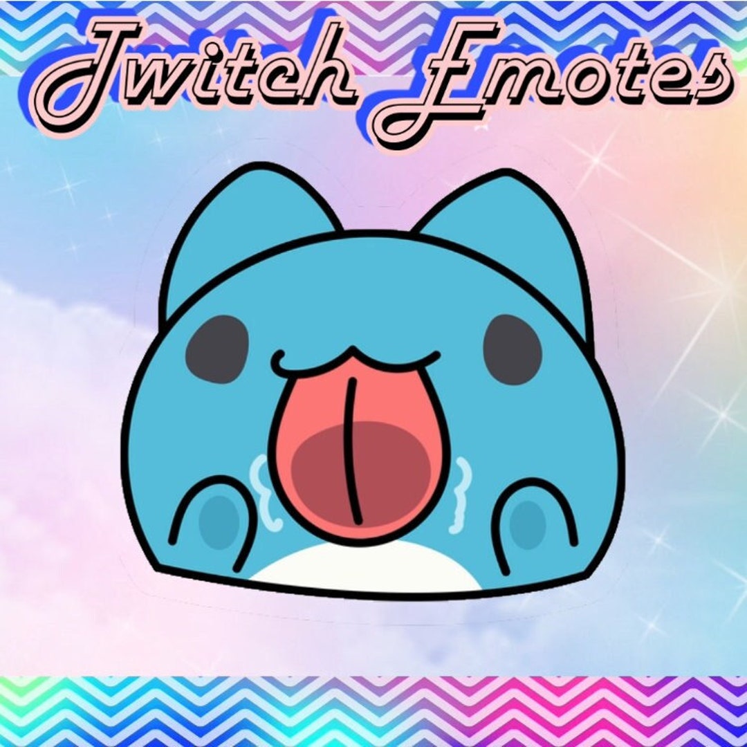 Blue Lick Monster Emote Twitch Emote Cute Emotes Discord - Etsy