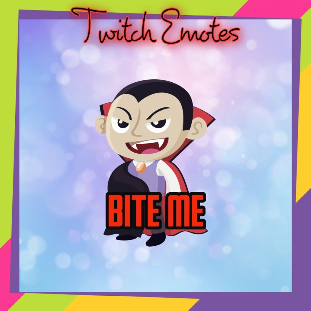 Vampire Bite Me Emote Twitch Emotes Cute Emotes Discord - Etsy