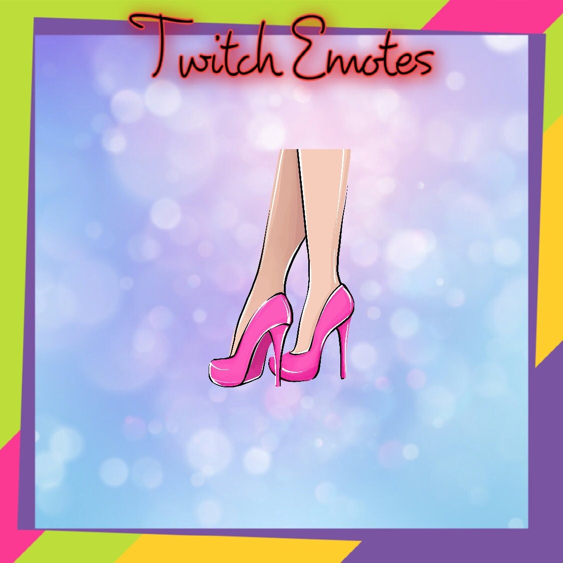 Pink Heels Legs Emote Twitch Emotes Cute Emotes Discord - Etsy