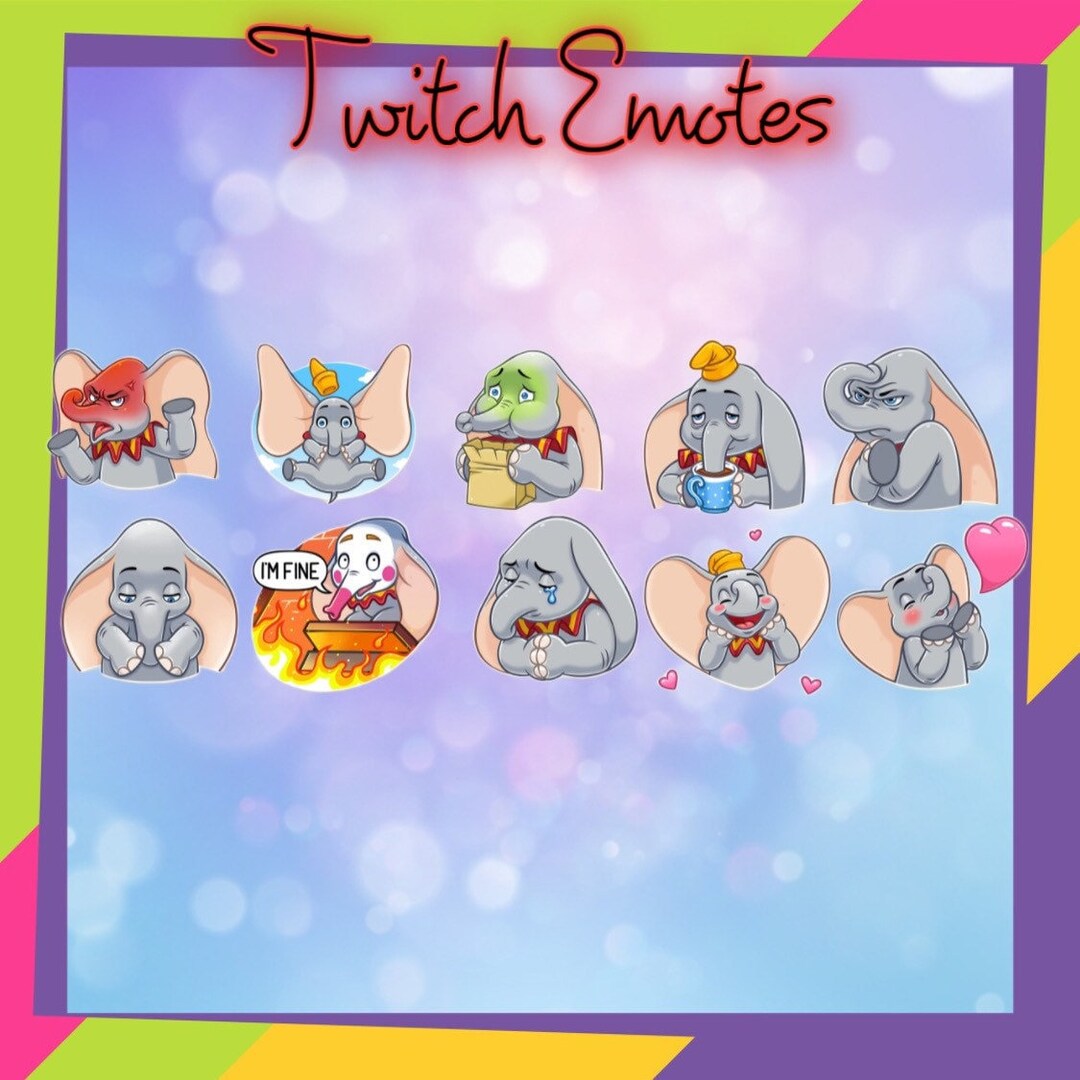 Elephant Emotes Twitch Emotes Cute Emotes Discord Emotes - Etsy Australia
