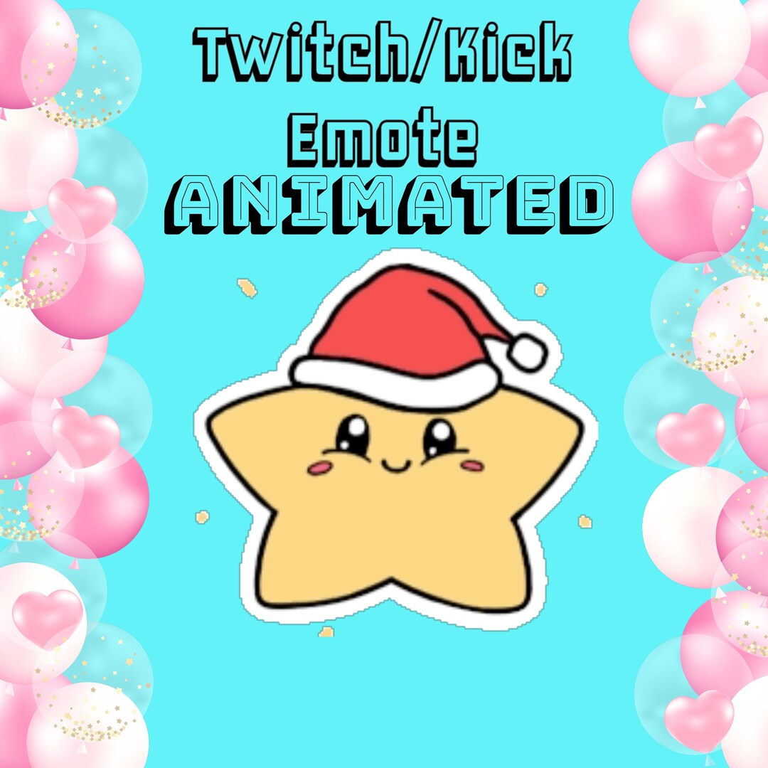 Santa Hat Star Animated Emotes Twitch Emotes Discord Emotes - Etsy
