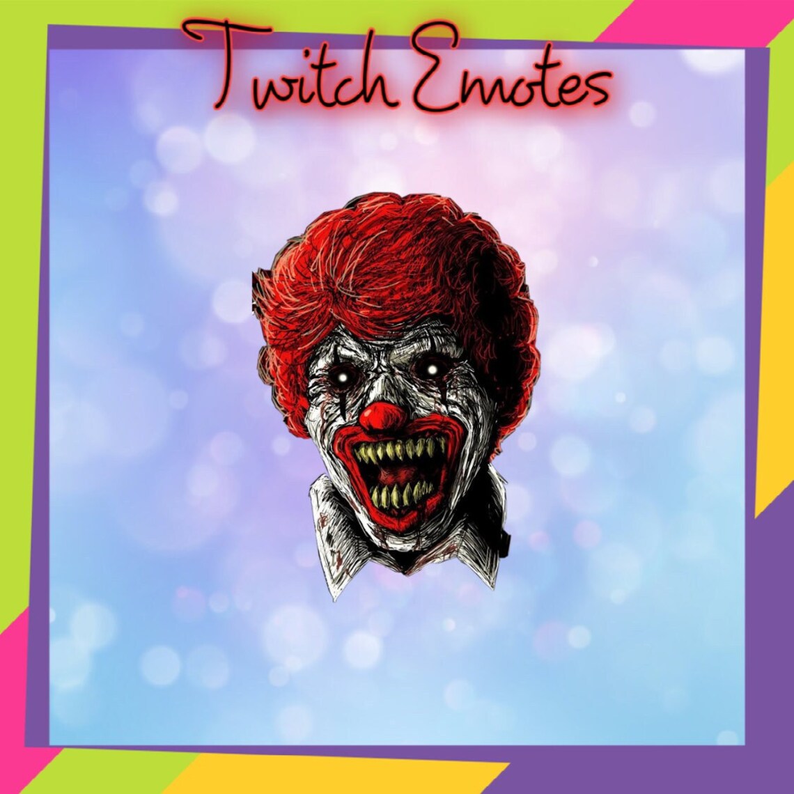 Creepy Clown Emotes, Twitch Emotes, Discord Emotes, Streamer Emotes ...