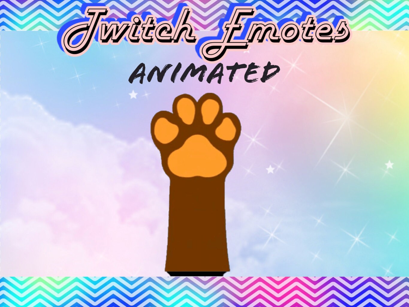 Animated Paw Wave Emote, Twitch Emotes, Cute Emotes, Discord Emotes ...