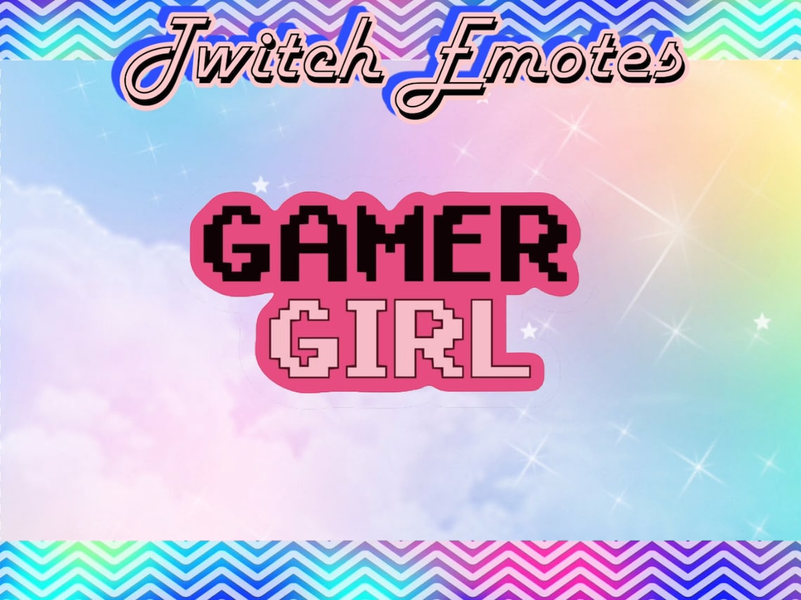 Pink Gamer Girl Emote Twitch Emotes Single Emotes Cool - Etsy