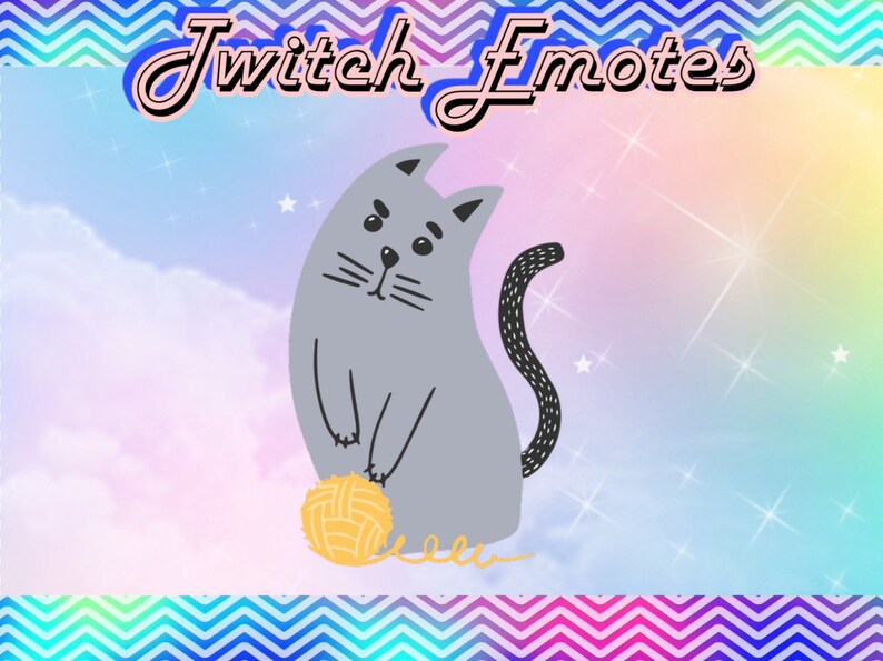 Cute Yarn Cat Emote, Twitch Emotes, Cute Emotes, Discord Emotes ...