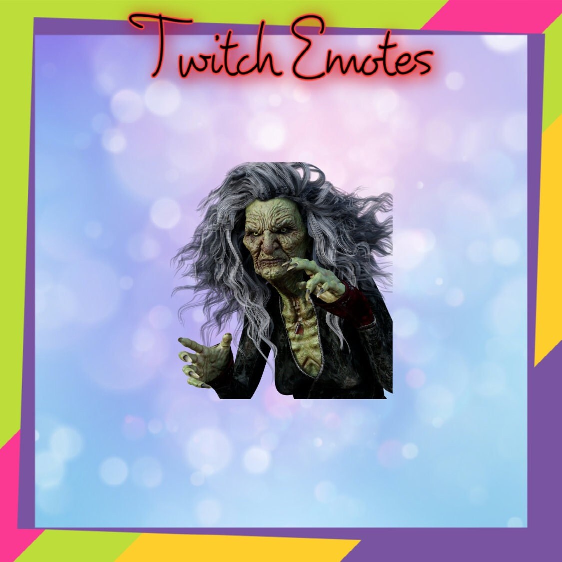 Creepy Witch Emotes Twitch Emotes Discord Emotes Streamer - Etsy