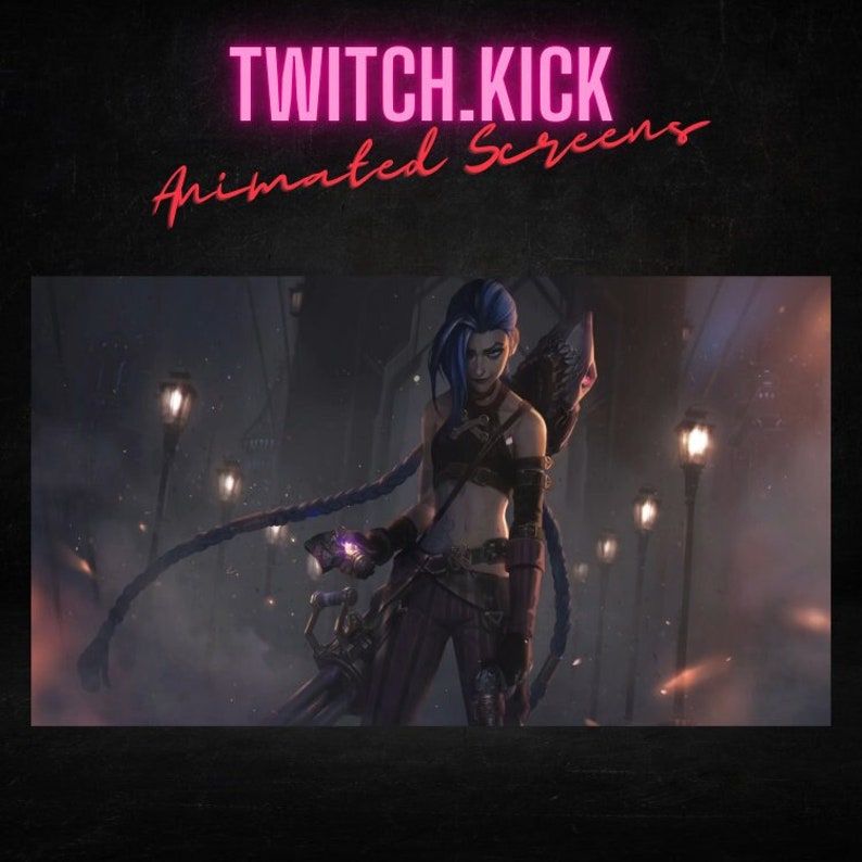 Animated Jinx LOL Twitch Kick Screen, Animated Screen, Background ...