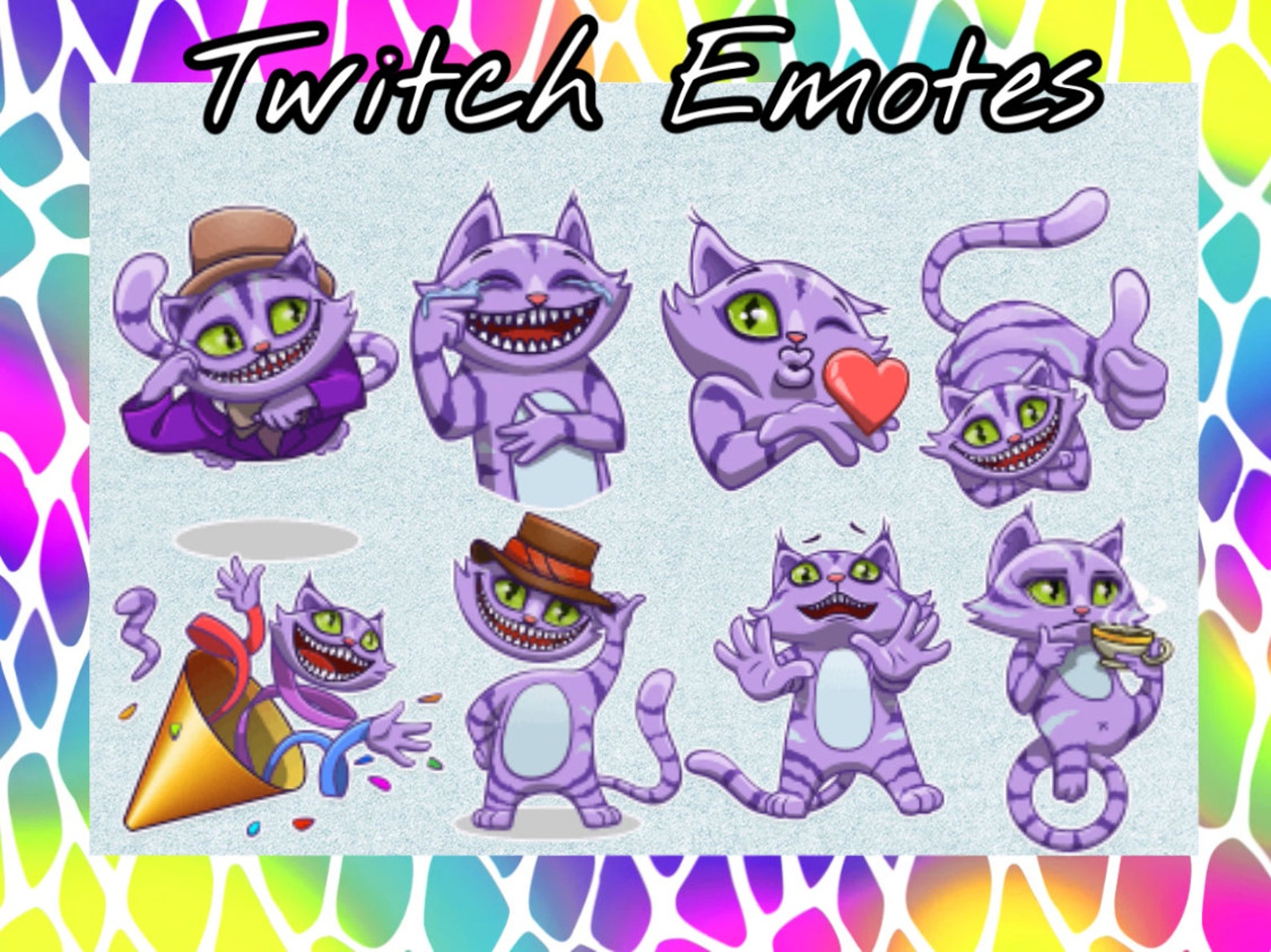 Cheshire Cat Pack 1 Emotes, Twitch Emotes, Cool Emotes, Discord Emotes ...
