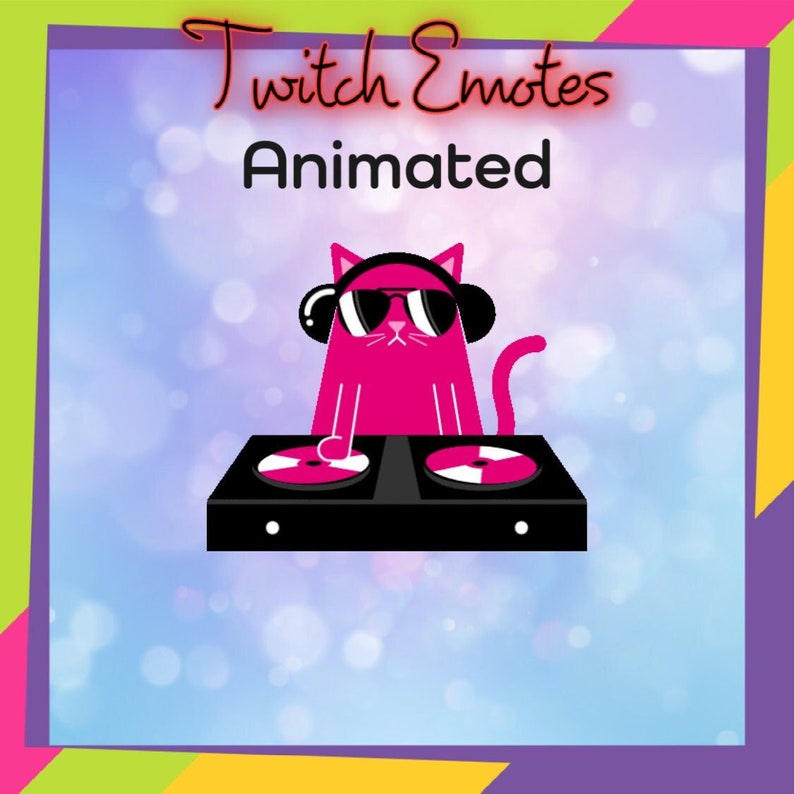 Animated DJ Deck Cat Emotes Twitch Emotes Cute Emotes - Etsy