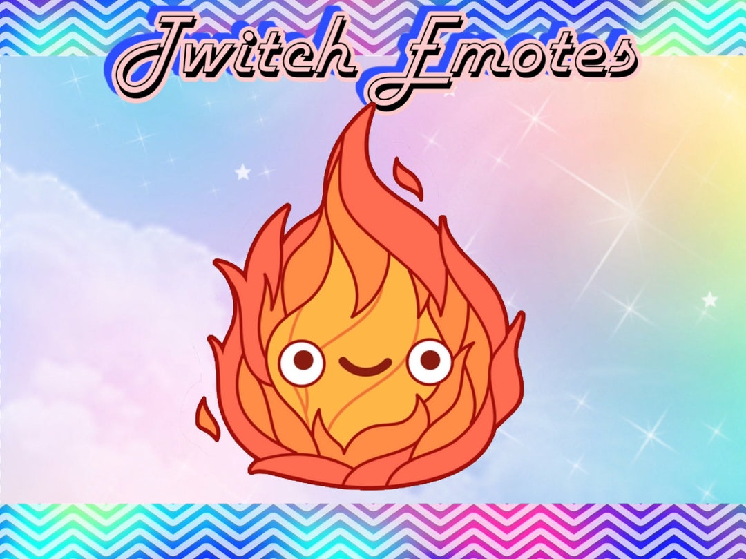 Flame Calcifer Emote, Twitch Emotes, Single Emotes, Cute, Discord ...