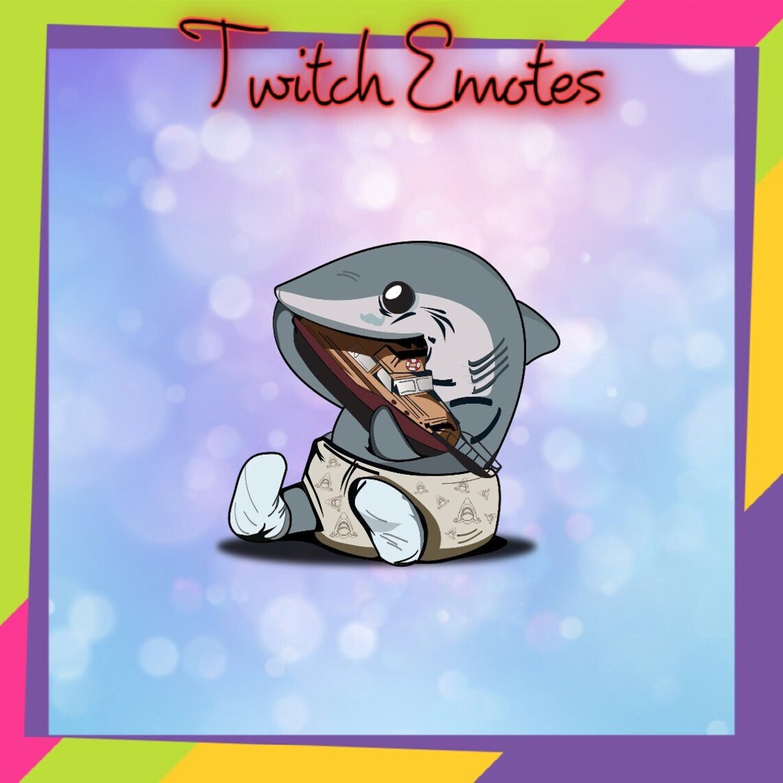 Cute Chibi Shark Jaws Emotes, Twitch Emotes, Cool Emotes, Discord ...