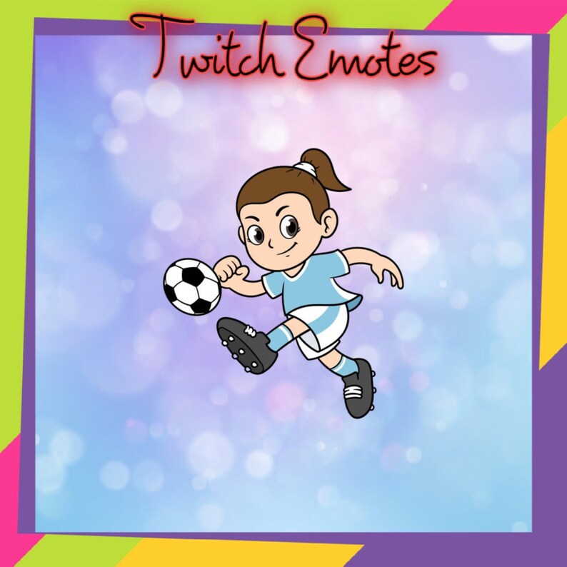Female Footballer Emote Twitch Emotes Cool Emotes Discord - Etsy