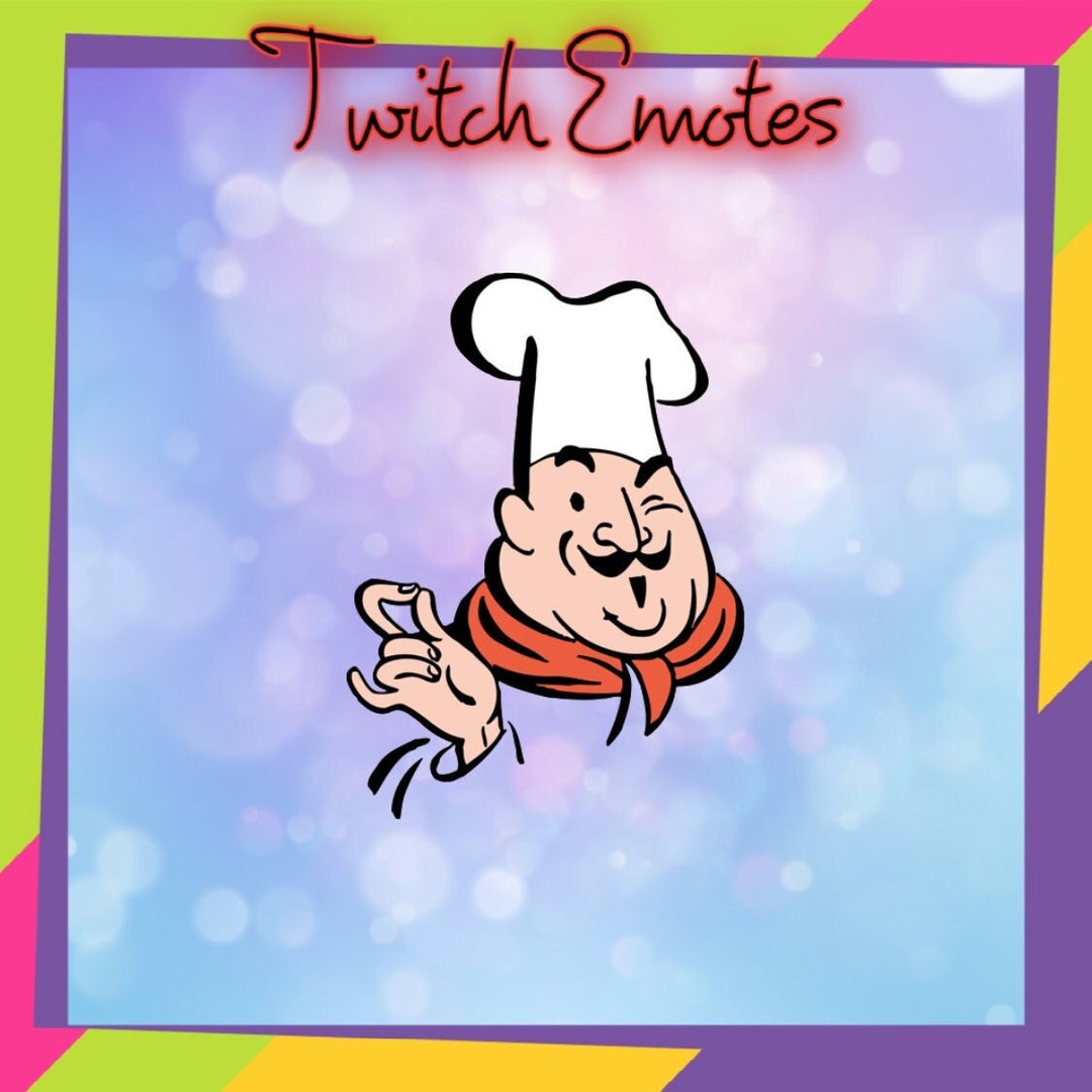 Chef Emote Twitch Emotes Cool Emotes Discord Emotes - Etsy