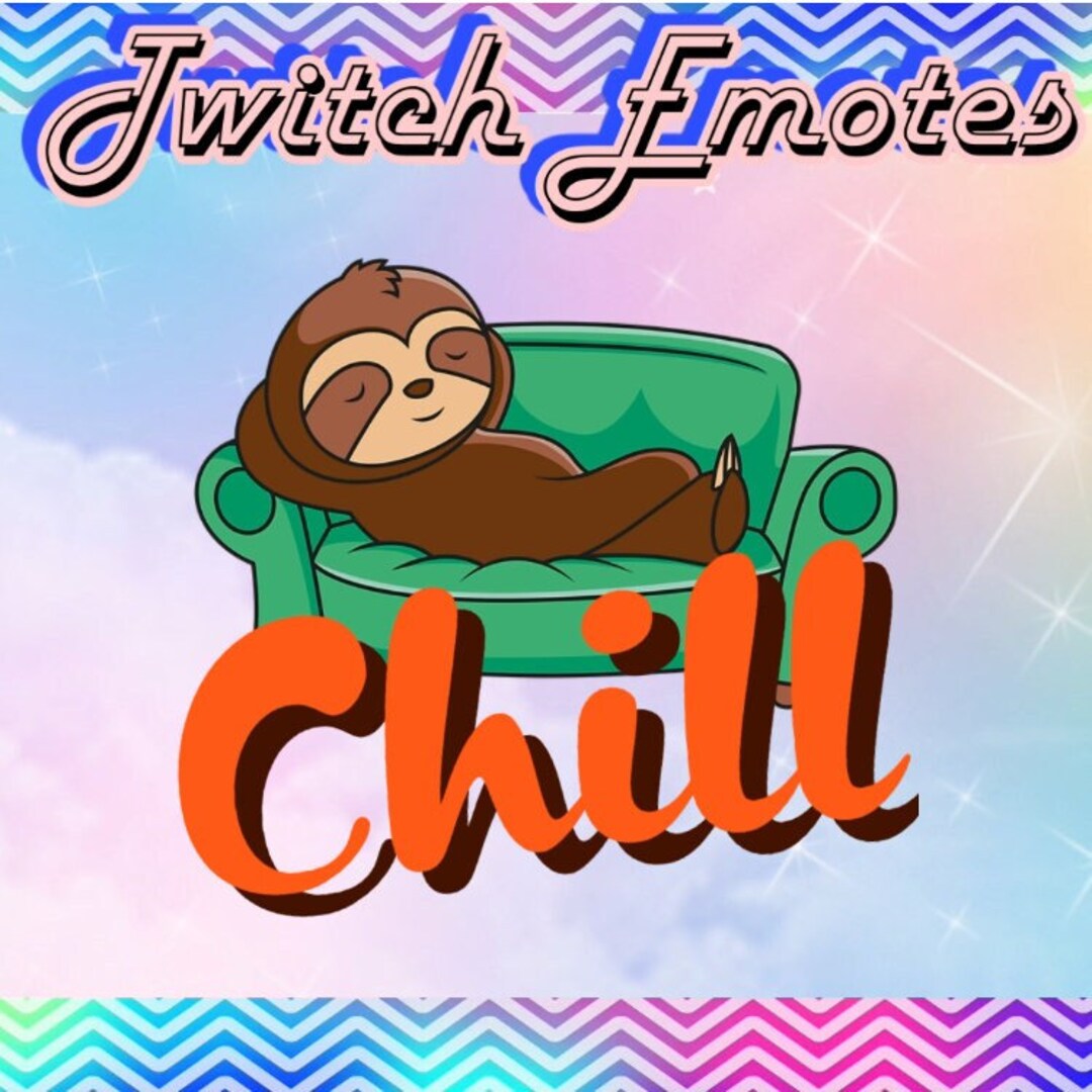 Sloth Chill Emote, Twitch Emotes, Cute Emotes, Discord Emotes, Streamer ...