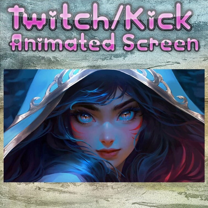 Ahri Lol Twitch Kick Screen, Streaming Screen, Animated Screen ...