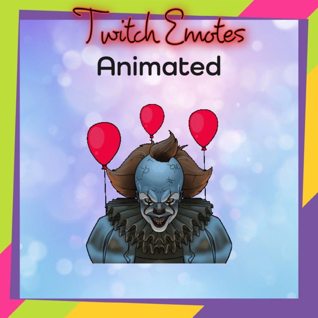 Pennywise IT Animated Emotes, Twitch Emotes, Creepy Emotes, Discord ...