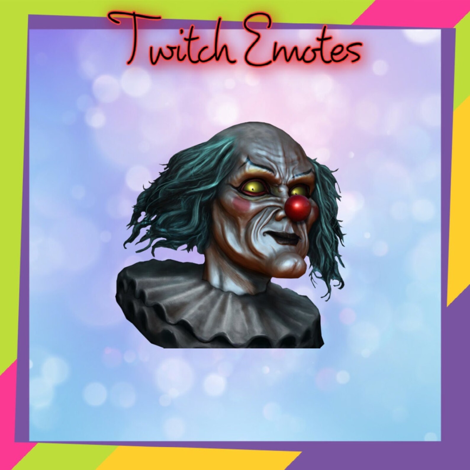 Creepy Clown Emote, Twitch Emotes, Discord Emotes, Streamer Emotes ...