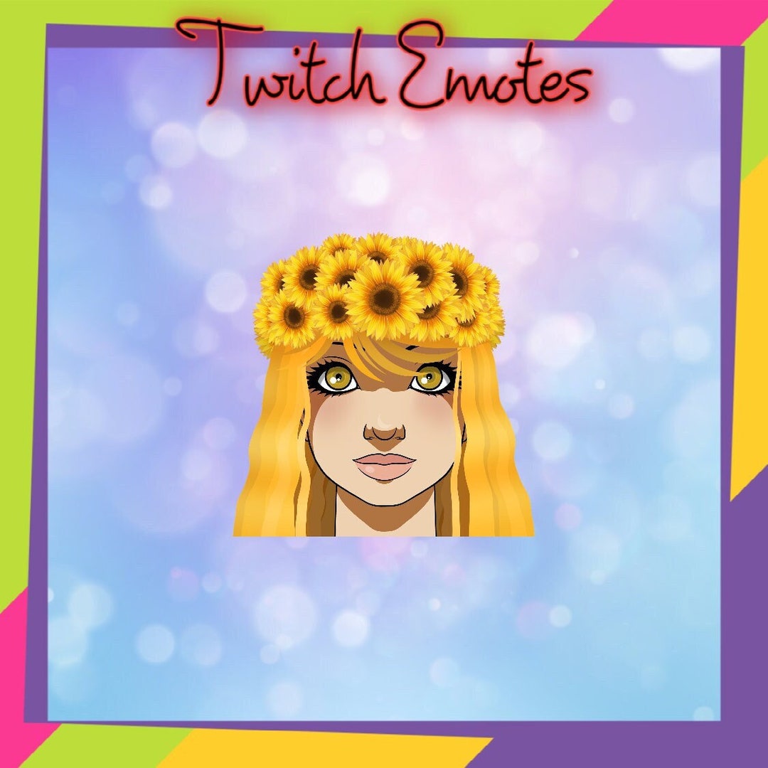 Flower Hippy Girl Emotes Twitch Emotes Discord Emotes - Etsy
