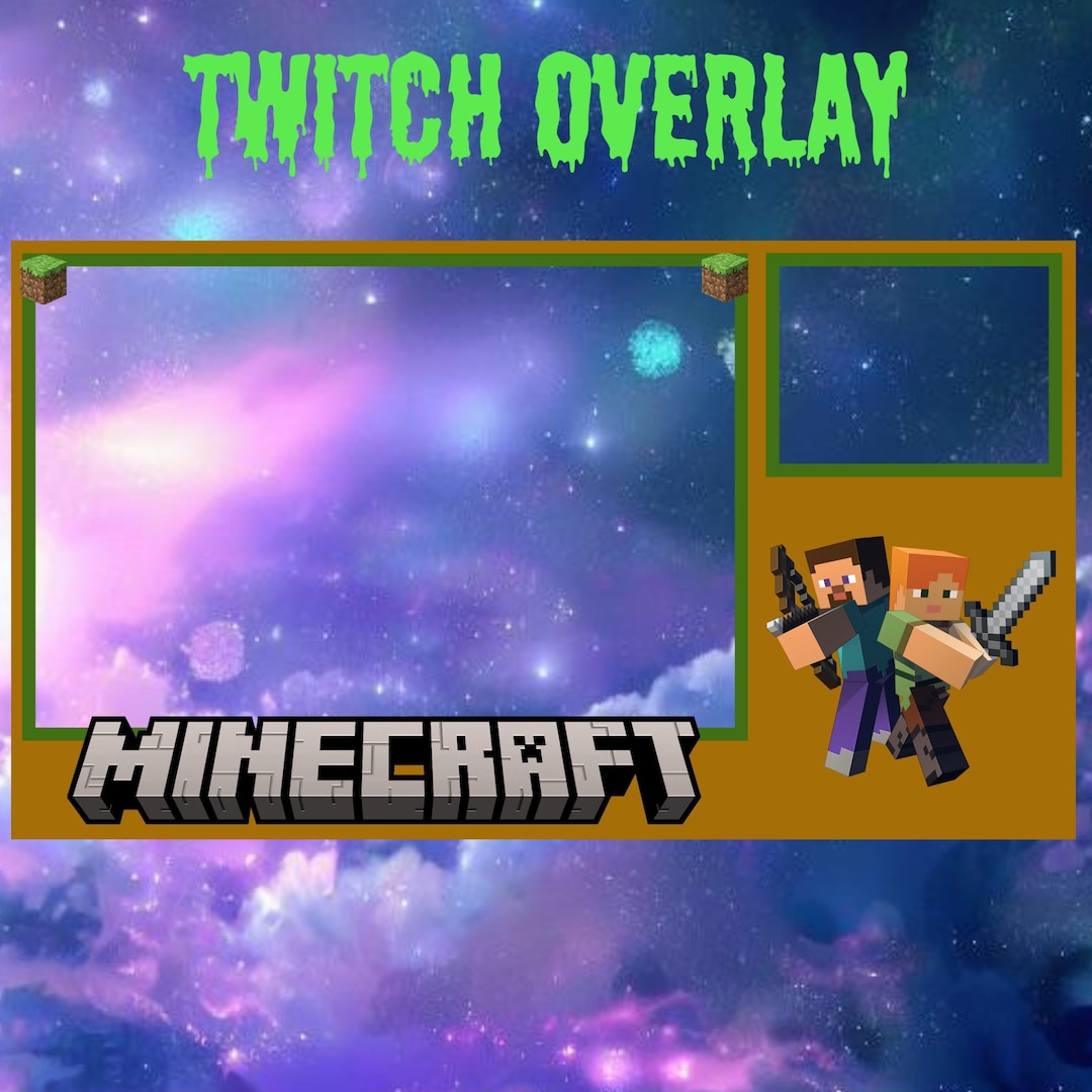 Minecraft Overlay Screen Twitch Overlay Screen Streaming - Etsy