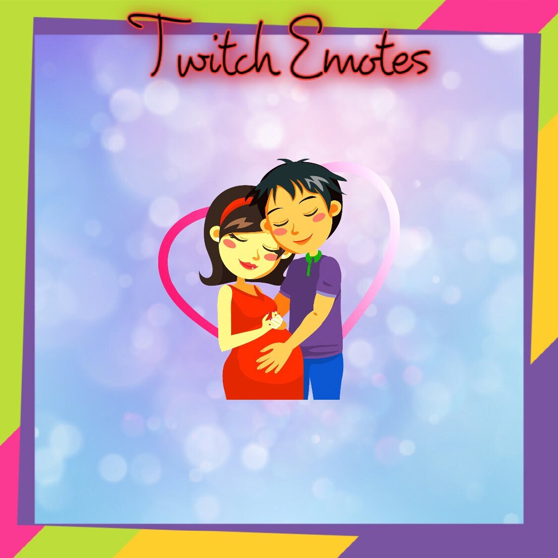 Pregnant Couple Emotes Twitch Emotes Cute Emotes Discord - Etsy