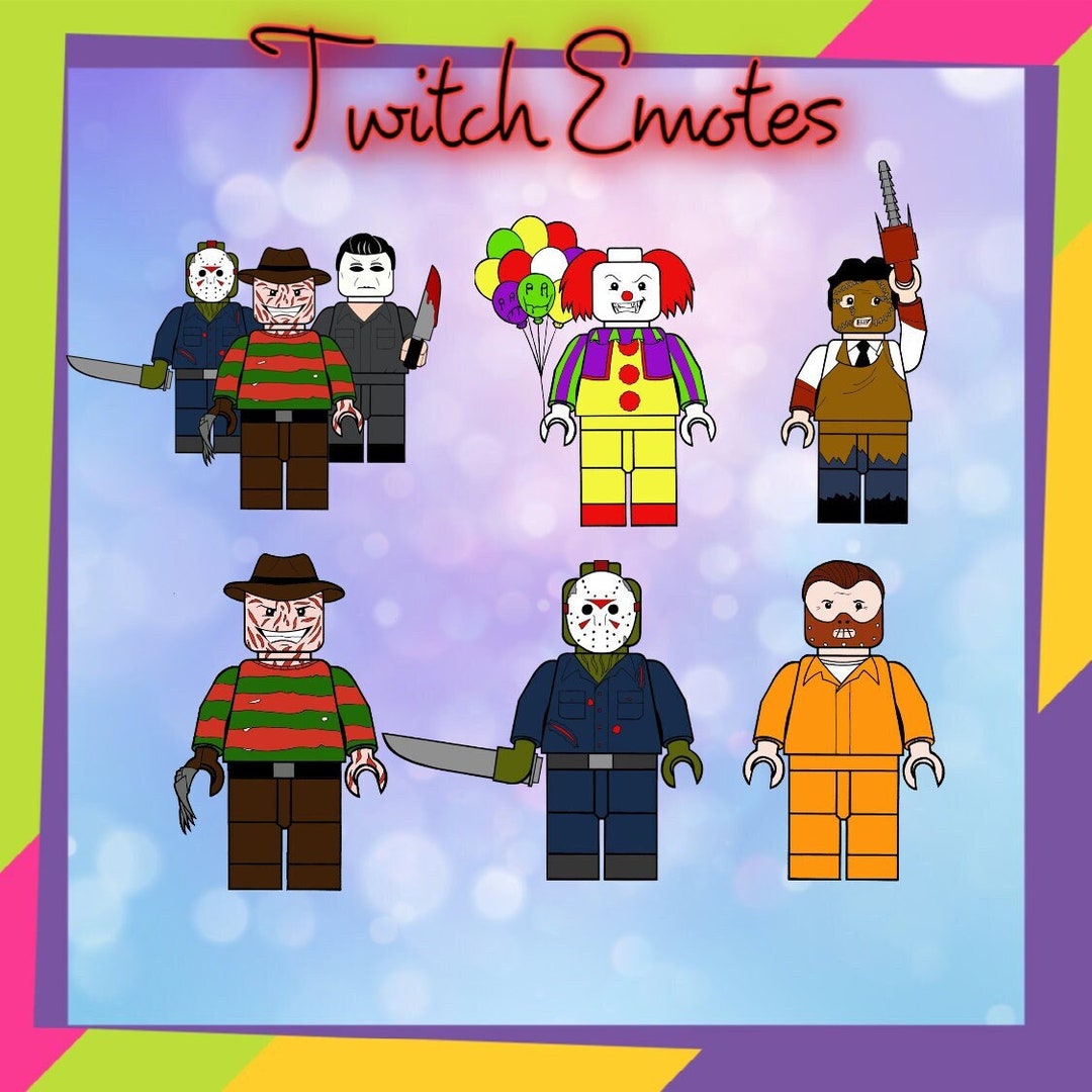 Horror Brick Character Emotes, Twitch Emotes, Discord Emotes, Streamer ...