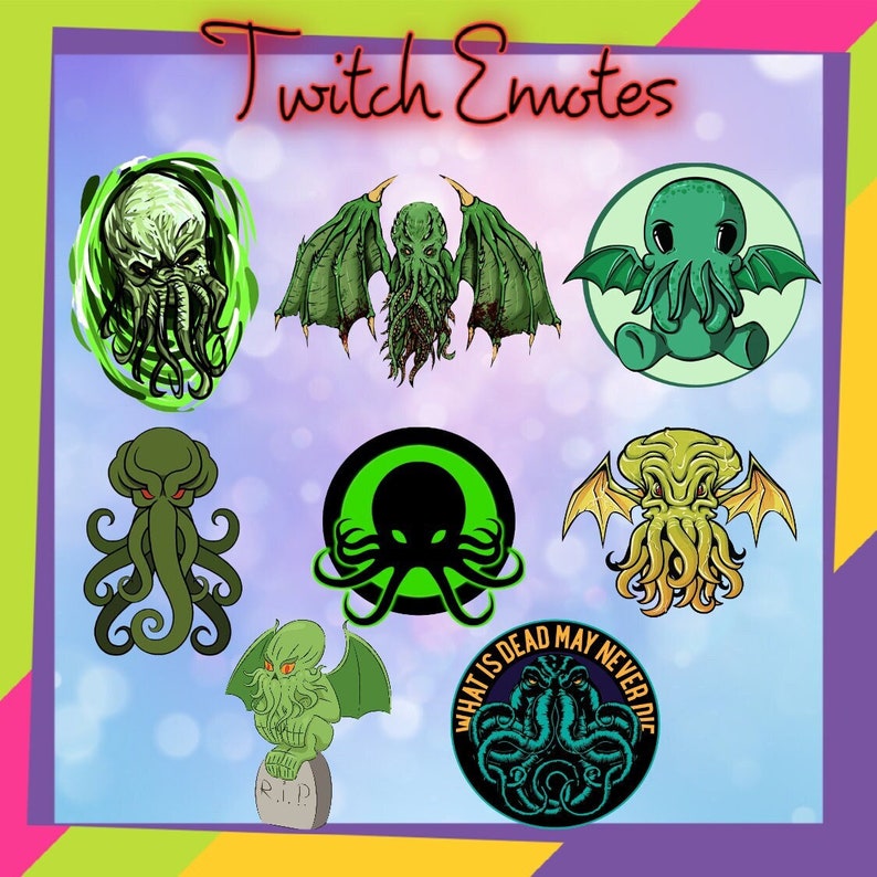 Cthulhu Lovecraft Emotes, Twitch Emotes, Cute Emotes, Discord Emotes ...