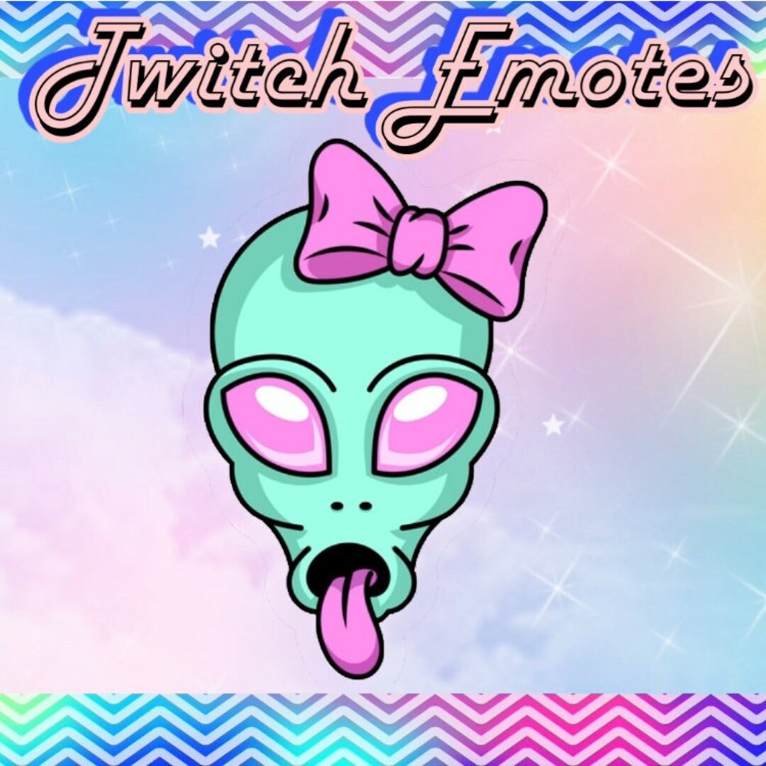 Alien Bow Tongue Emote Twitch Emotes Discord Emotes - Etsy