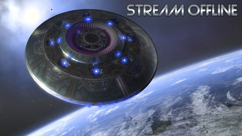 Alien UFO Stream Overlay Pack, Twitch Overlay, Stream Overlay, Starting ...