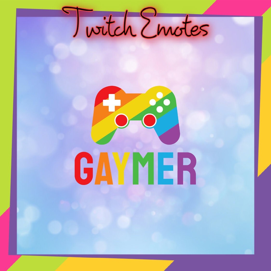 LGBTQIA gaymer Gamer/console Control Emote, Twitch Emotes, Cute Emotes ...