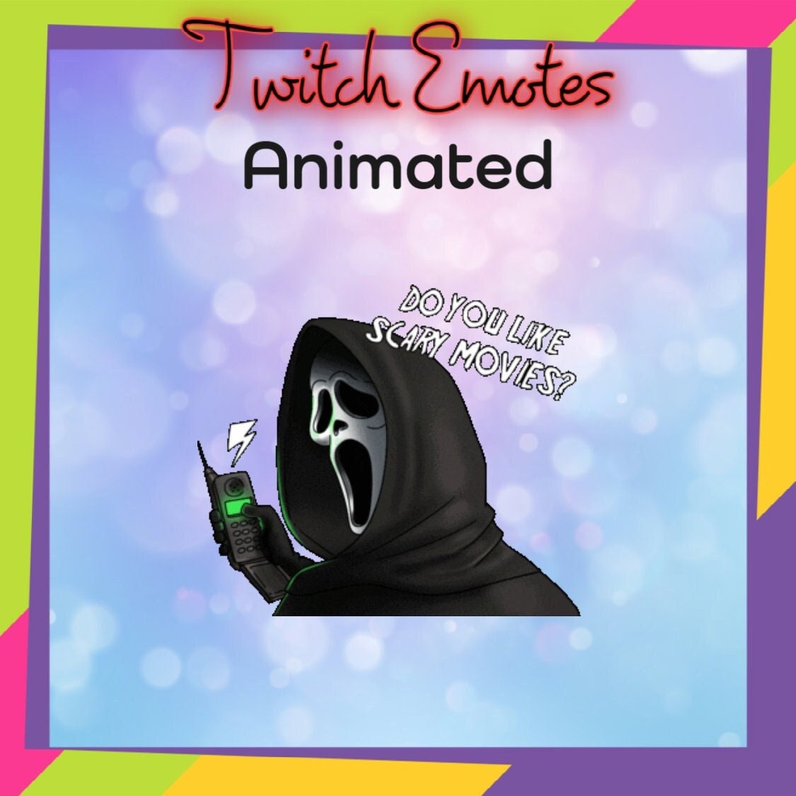 Ghostface scream animated emotes twitch emotes creepy - Etsy México