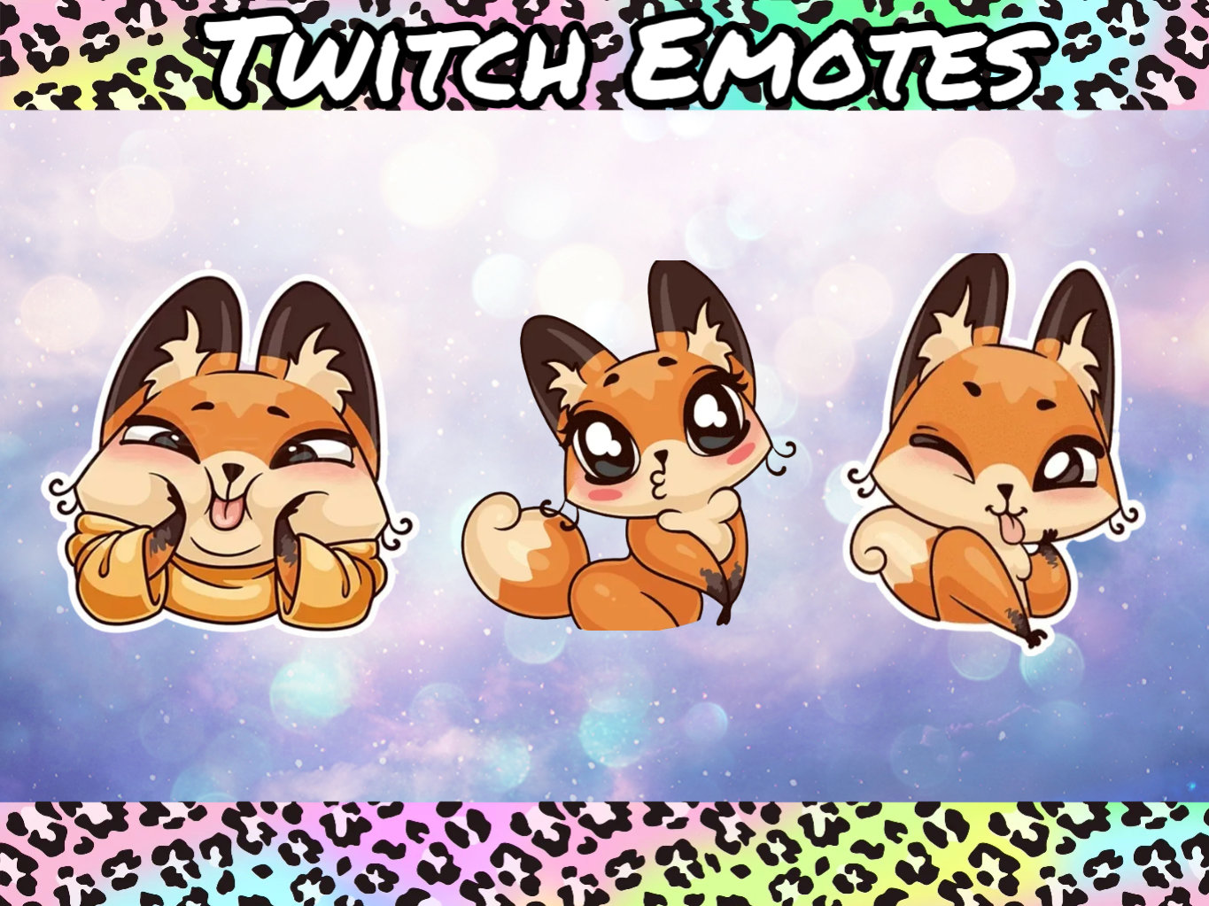 Cute Chibi Fox Emotes, Twitch Emotes, Cute Emotes, Discord Emotes ...
