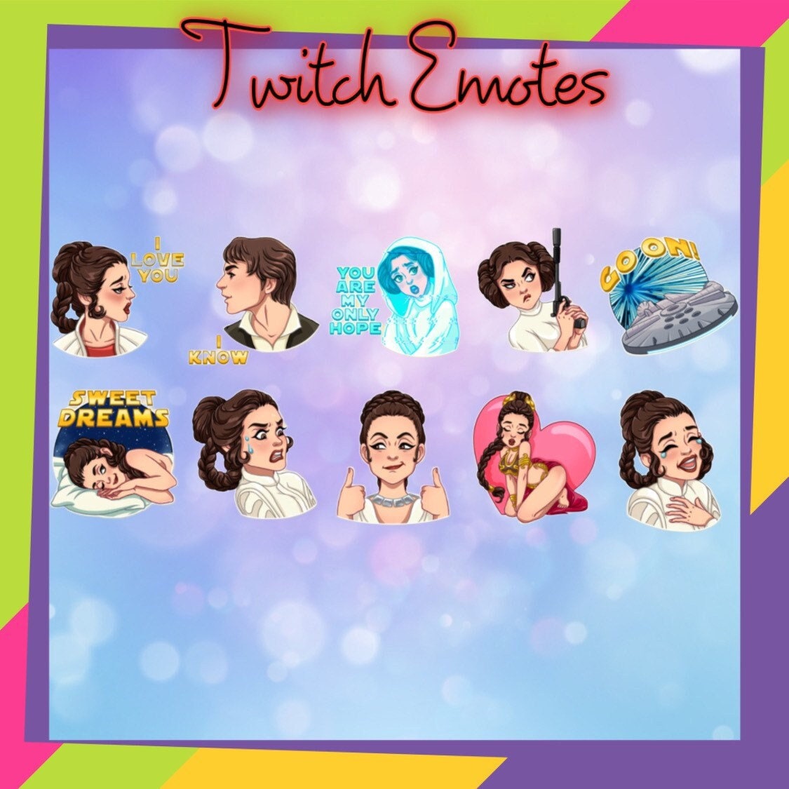 Space Princess Emotes, Twitch Emotes, Cute Emotes, Discord Emotes ...